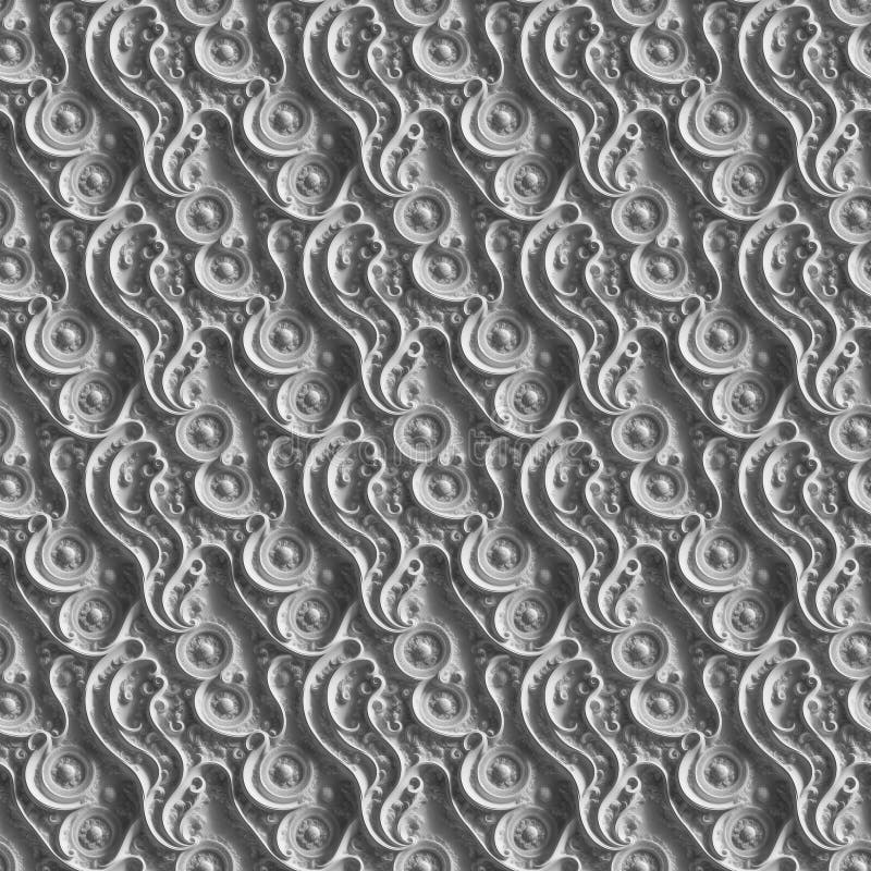 Seamless Texture Pattern in Baroque and Rococo Style Stock Illustration ...