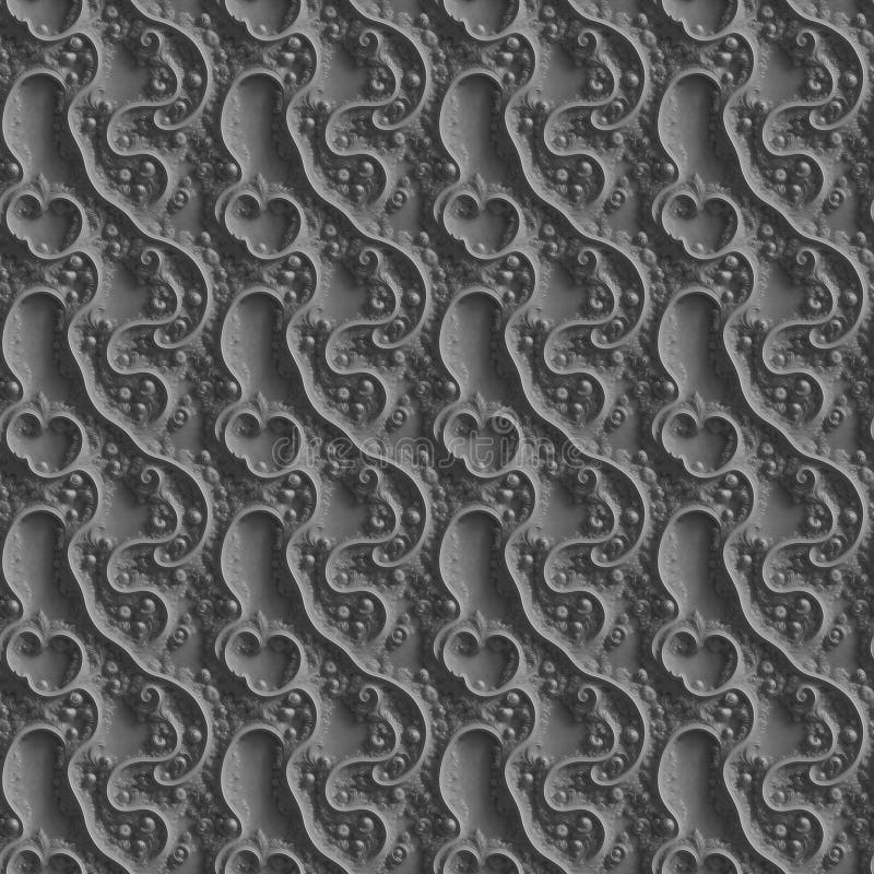 Seamless Texture Pattern in Baroque and Rococo Style Stock Illustration ...