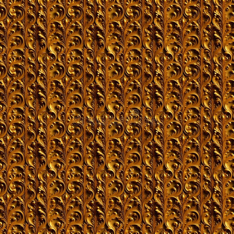 Seamless Texture Pattern in Baroque and Rococo Style Stock Illustration ...