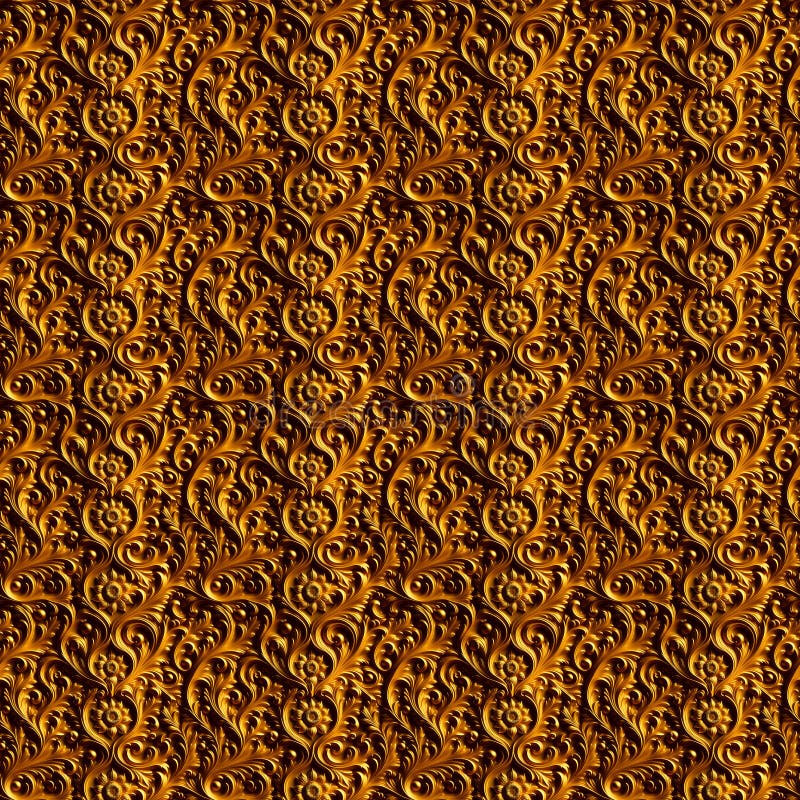 Seamless Texture Pattern in Baroque and Rococo Style Stock Image ...