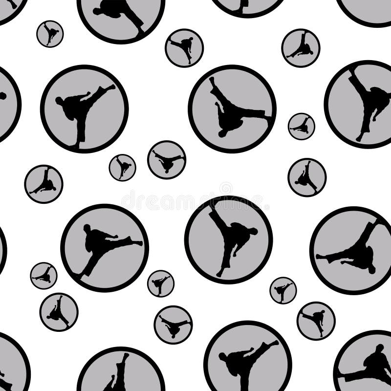 Seamless Colored Pattern Martial Arts, Karate, MMA Logo Presswall ...