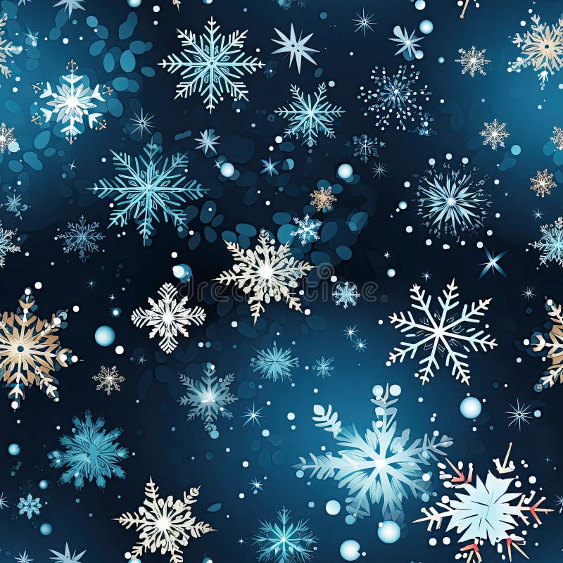 Seamless Texture Pattern with Snowflakes on Blue Background for Festive ... Seamless Texture Pattern with Snowflakes on Blue Background for Festive ...