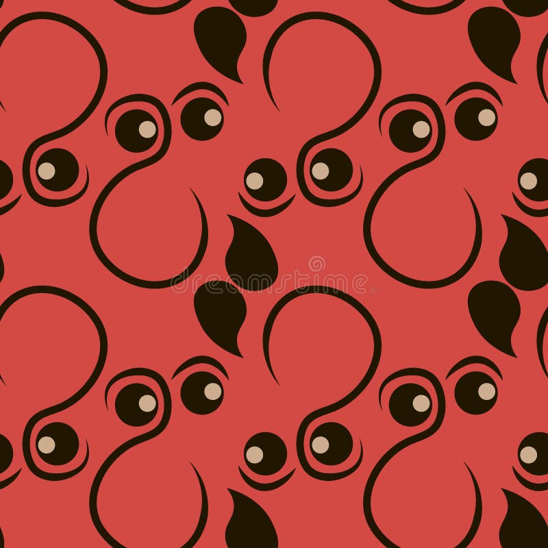 Seamless Texture, Pattern on a Square Background - Face, Look, Surprise ...