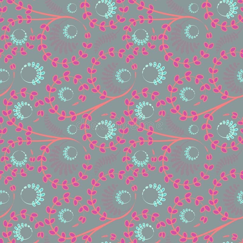 Seamless Texture, Pattern on a Square Background - Flowers and Leaves ...