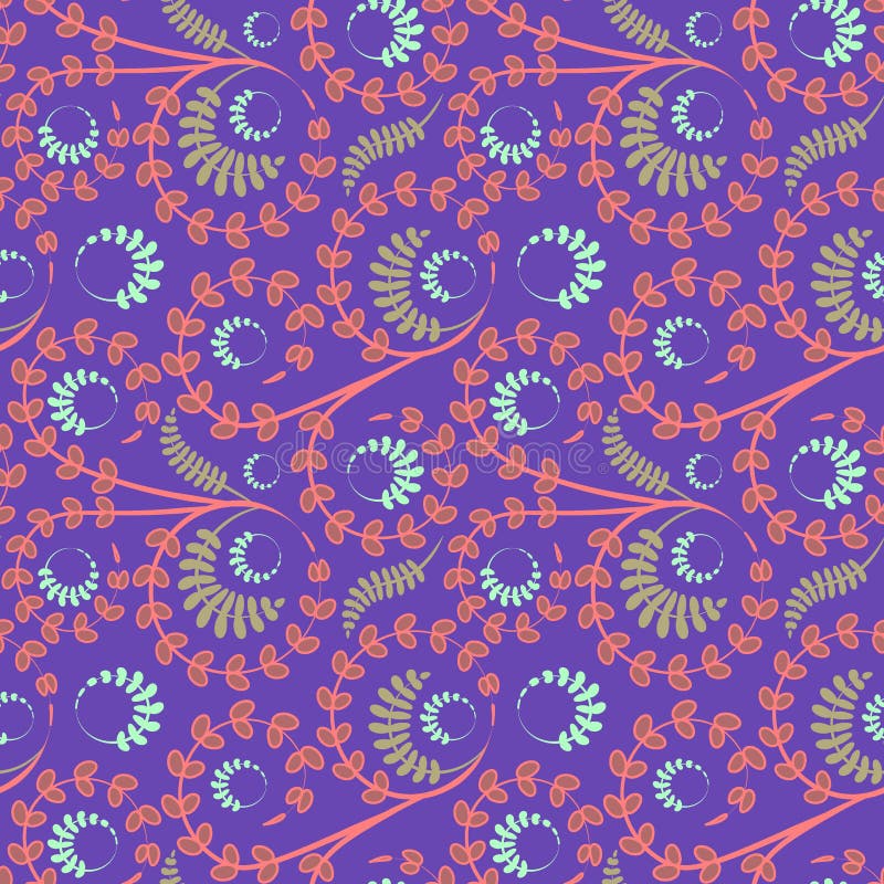 Seamless Texture, Pattern on a Square Background - Flowers and Leaves ...