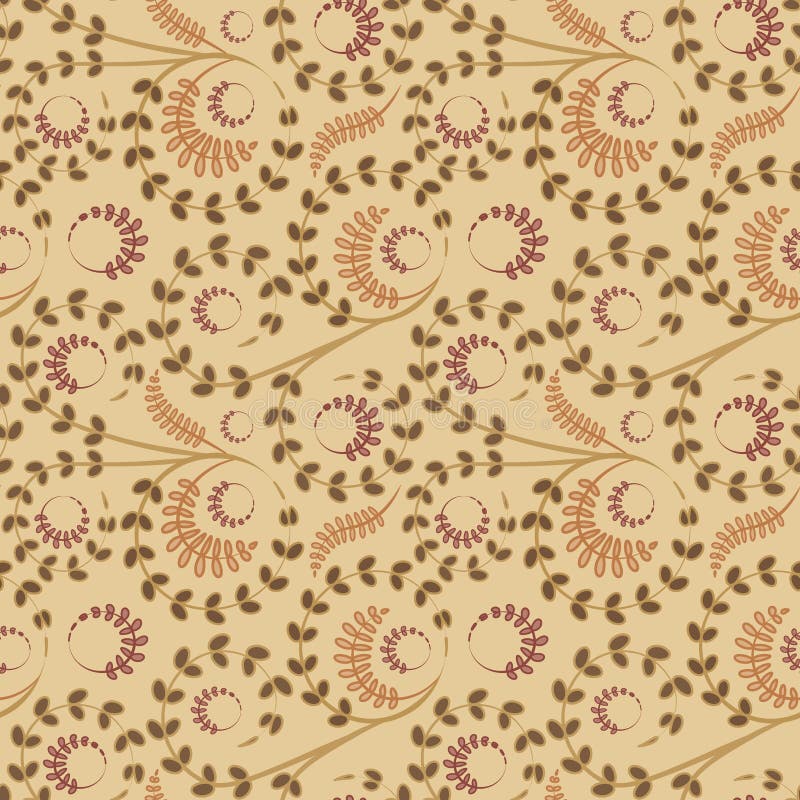 Seamless Texture, Pattern on a Square Background - Flowers and Leaves ...