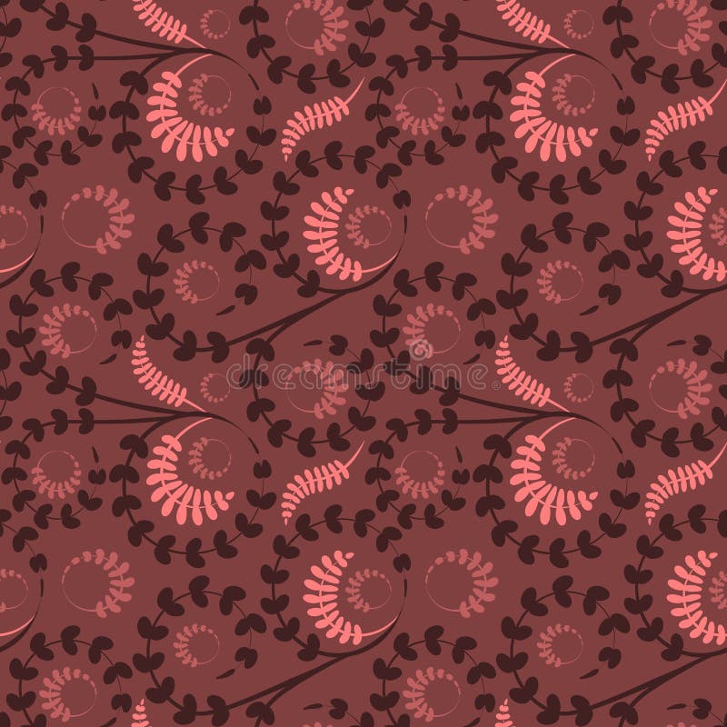 Seamless Texture, Pattern on a Square Background - Flowers and Leaves ...