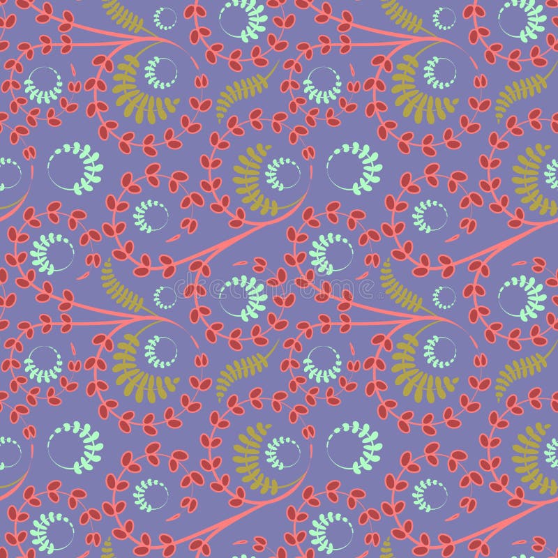 Seamless Texture, Pattern on a Square Background - Flowers and Leaves ...