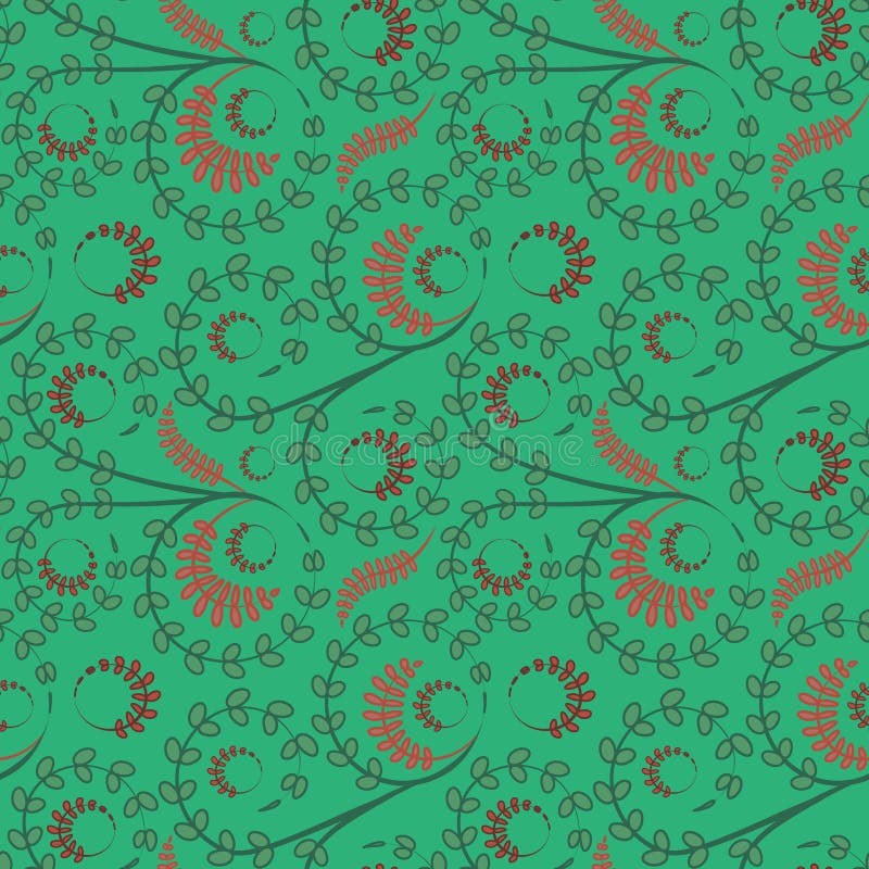 Seamless Texture, Pattern on a Square Background - Flowers and Leaves ...