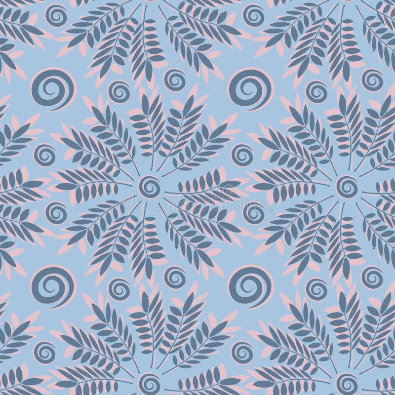 Seamless Texture, Pattern on a Square Background - Plants, Leaves of ...