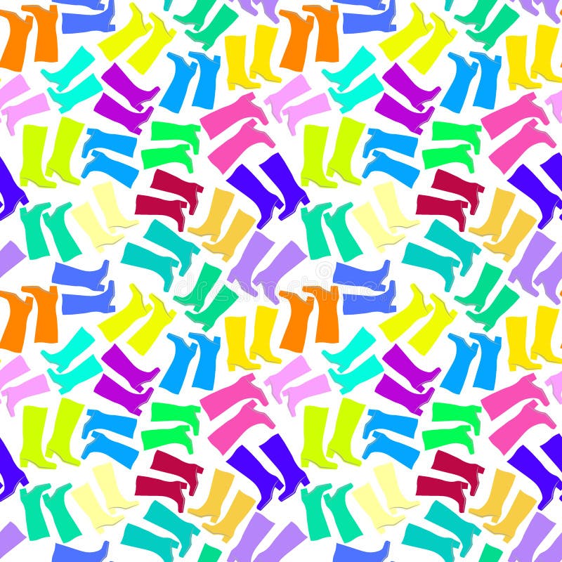 Seamless Texture, Pattern on a Square Background - Shoes of Different ...