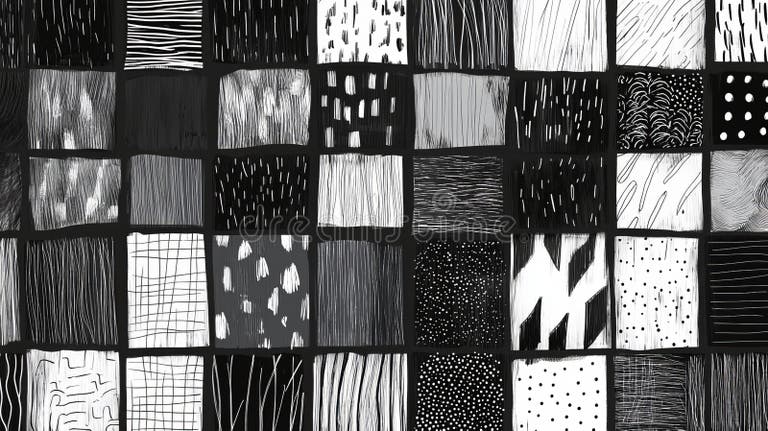 Seamless Texture Patterns Using Lines and Crosshatches Stock Photo ...