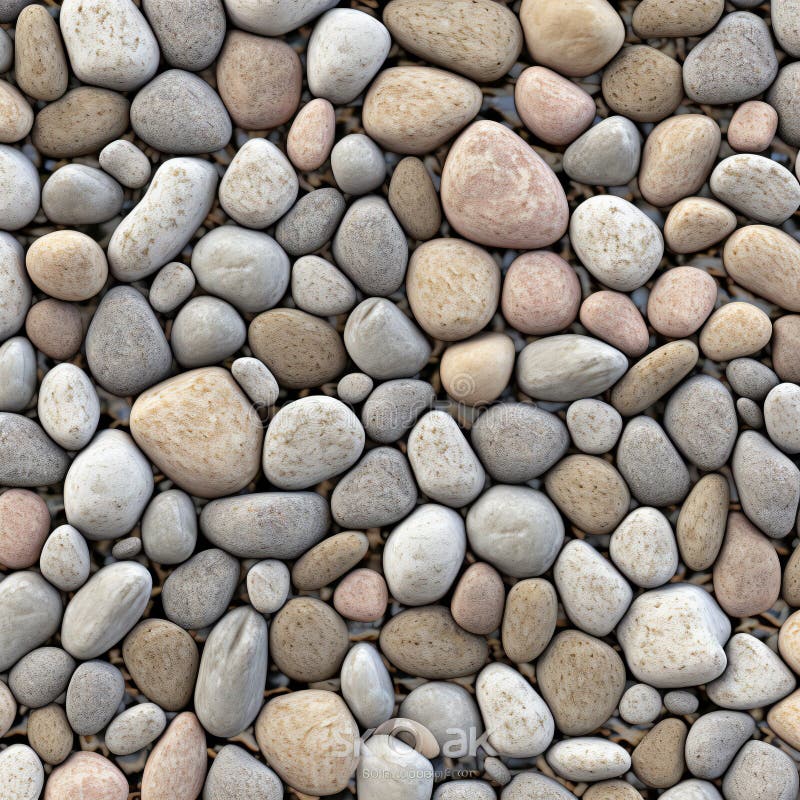 Seamless Texture of Pebbles, Background for Design Stock Illustration ...