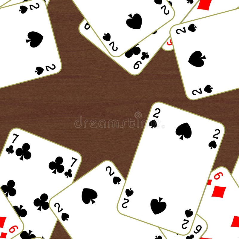 Seamless Texture of Playing Cards Stock Illustration - Illustration of ...