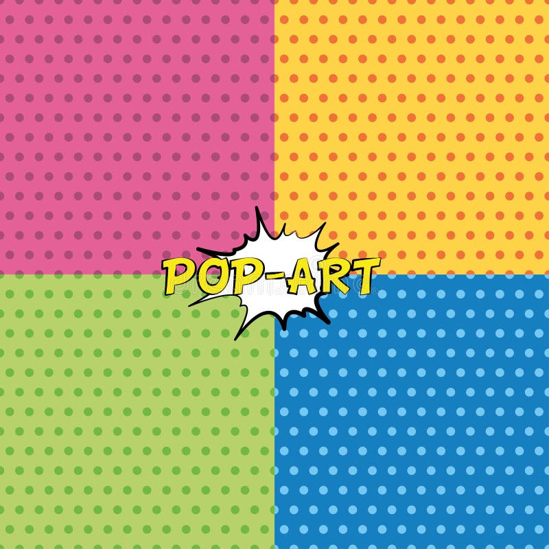 Seamless Texture in Pop-art Style. Wallpaper for Comics Stock Vector ...