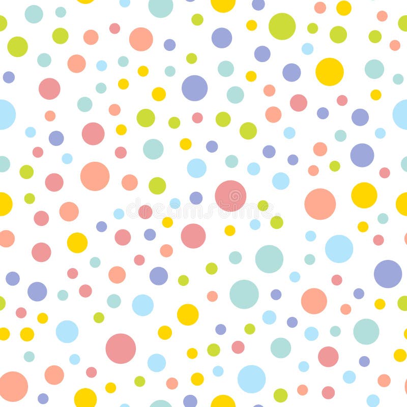 Seamless Texture with Random Colorful Circles. Vector Pattern Stock ...