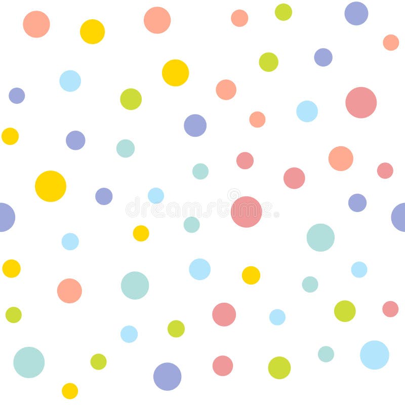 Seamless Texture with Random Colorful Circles. Vector Pattern Stock ...