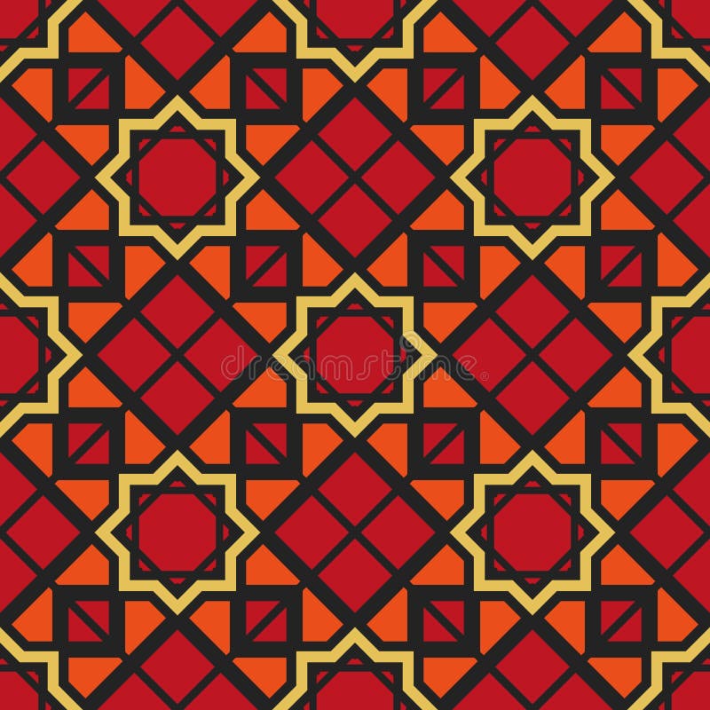 Vector Asian Geometric Pattern Stock Vector - Illustration of mosaic ...