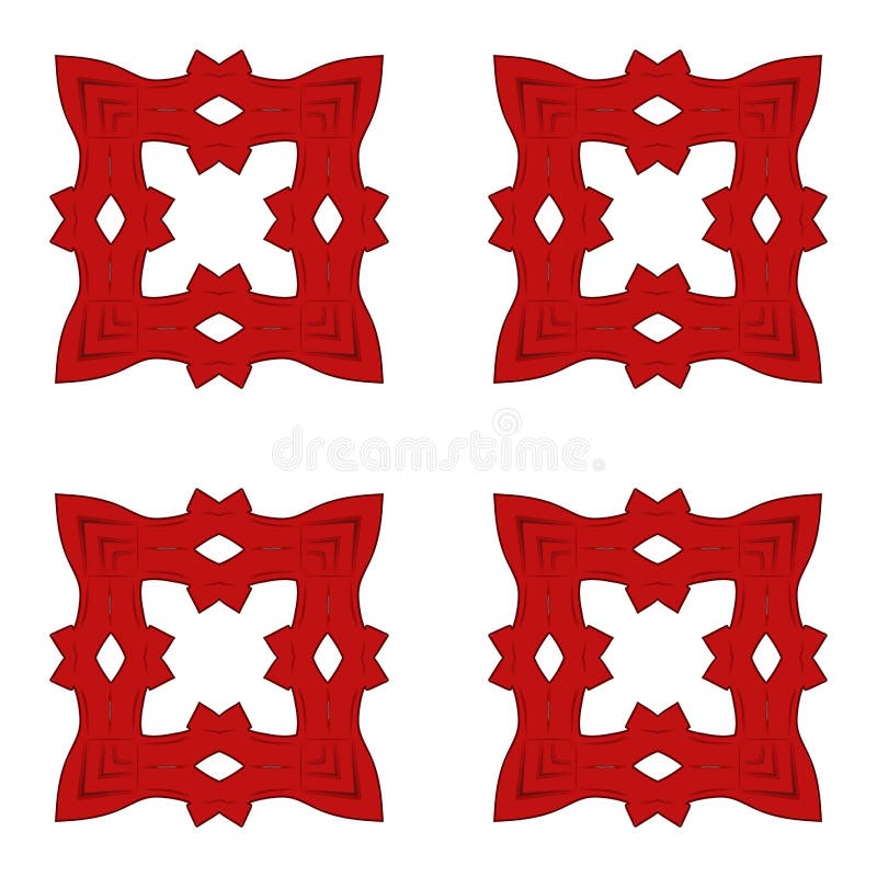 Seamless Texture of Red Elements Stock Illustration - Illustration of ...