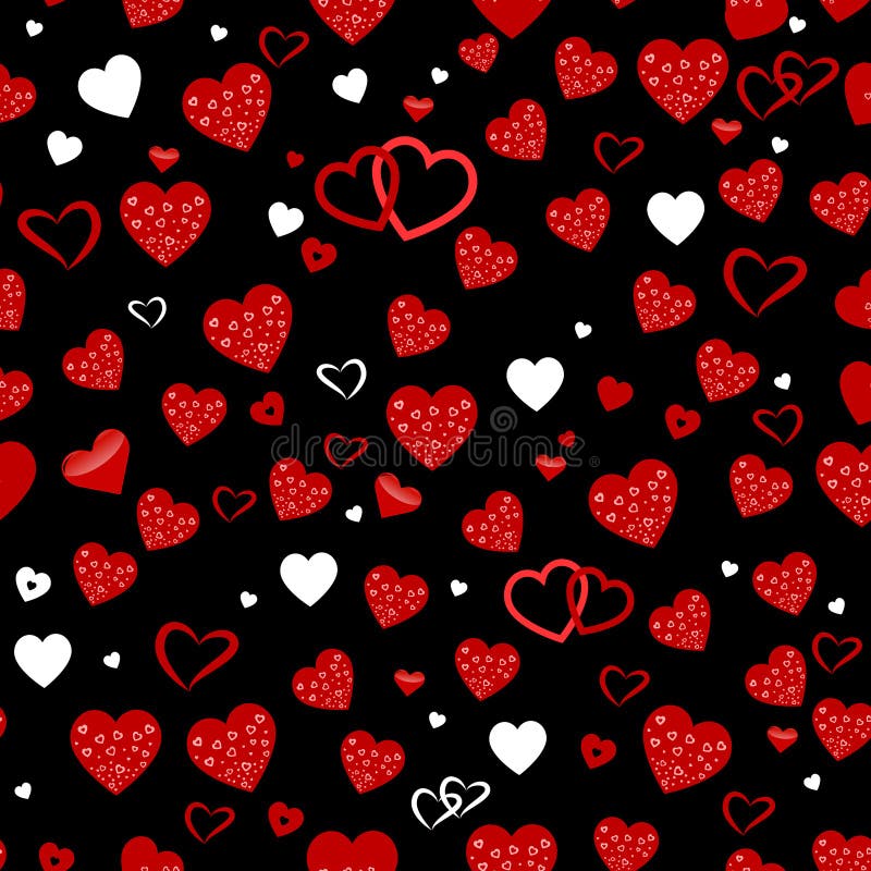 Seamless Texture with Red Hearts. You Can Create the Wallpaper with ...