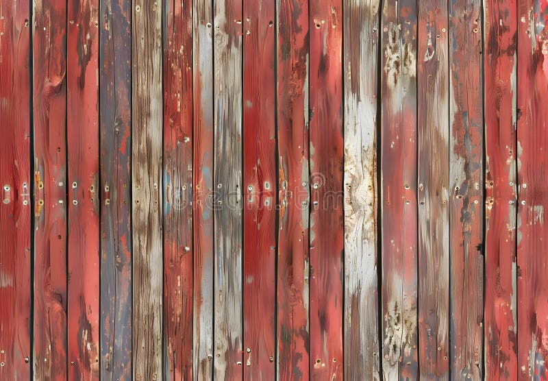 Rustic Red Wood Plank Seamless Texture Stock Illustration ...