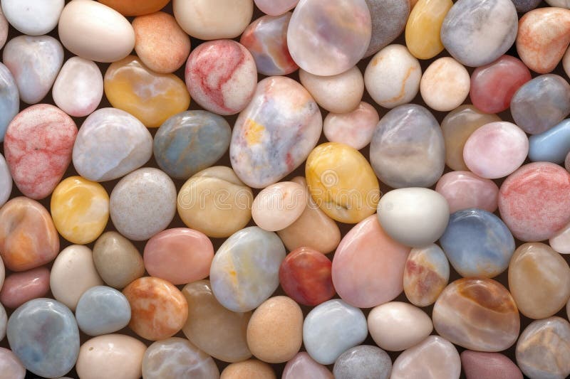 Seamless Texture of Rounded Multi-colored Marble Stones for Design, AI ...