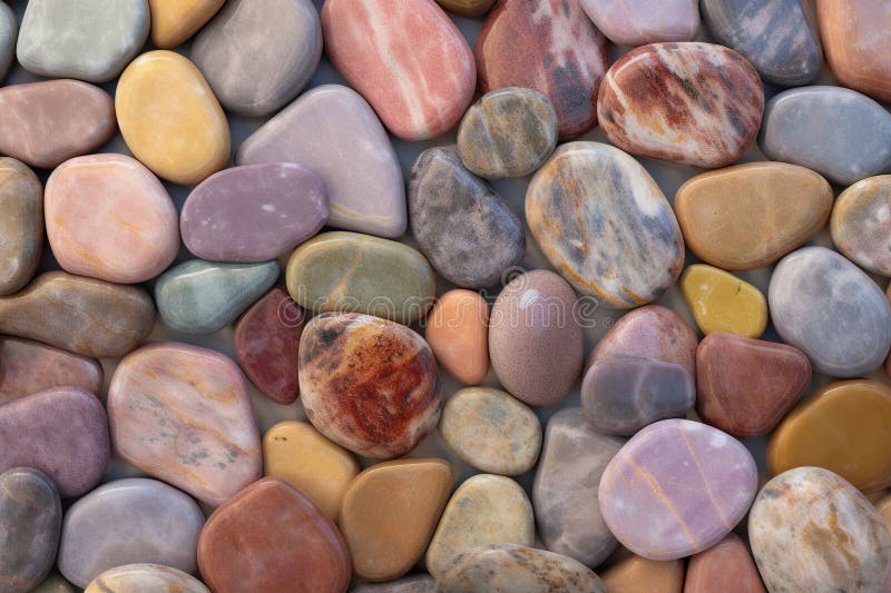 Seamless Texture of Rounded Multi-colored Marble Stones for Design, AI ...