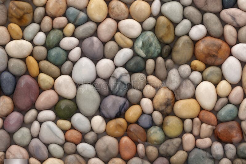 Seamless Texture of Rounded Multi-colored Marble Stones for Design, AI ...