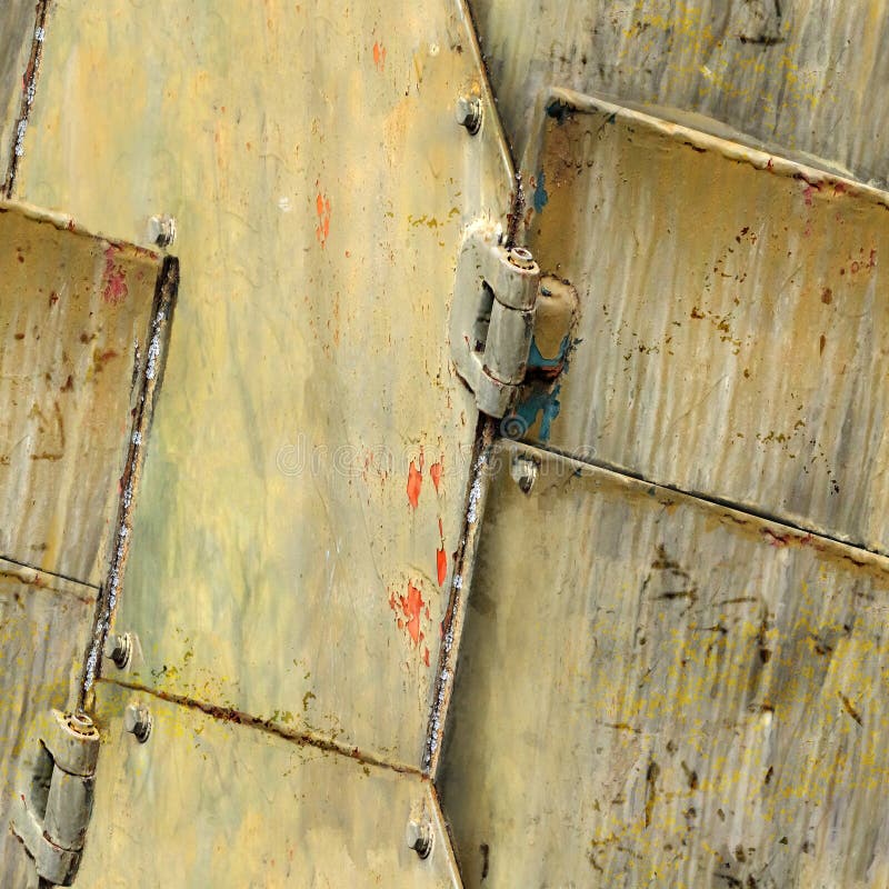 Seamless Texture of Rusty Armor Plates Surface with Hinges Stock Image ...