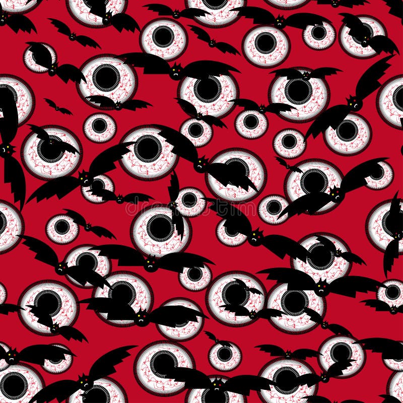 Seamless Texture with Silhouettes of Bats. Stock Vector - Illustration ...