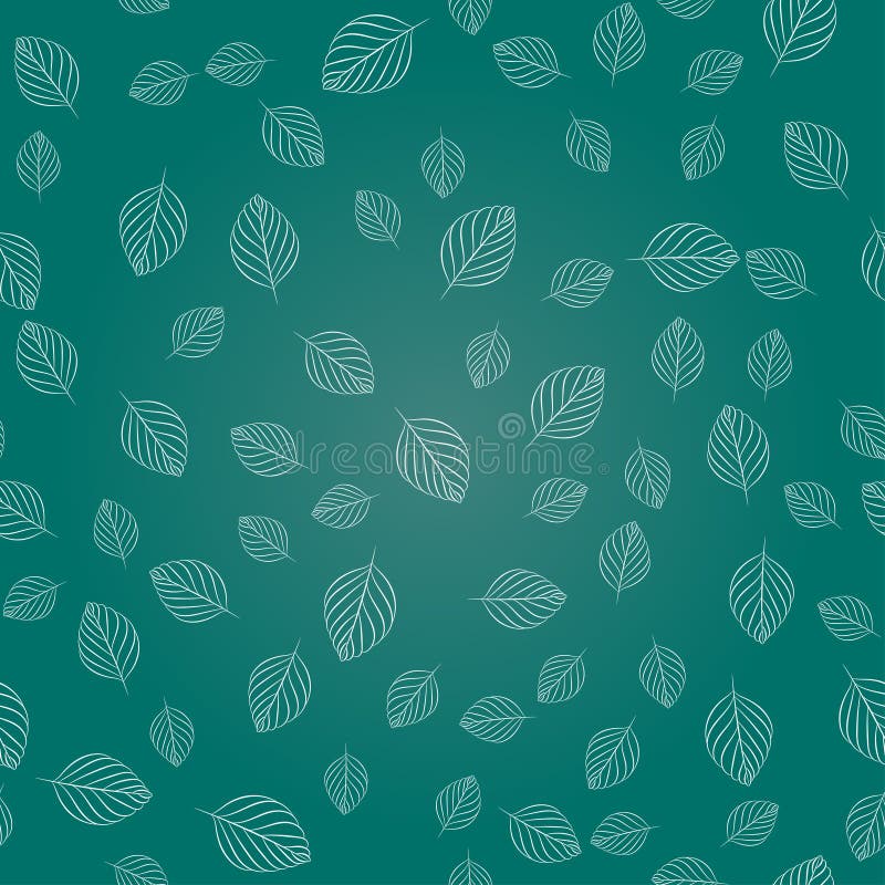 Seamless Texture of Simple Leaves Stock Vector - Illustration of nature ...