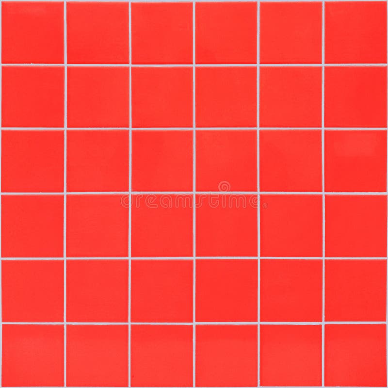 Seamless Texture of Square Ceramic Tiles in Red Color Stock Photo ...