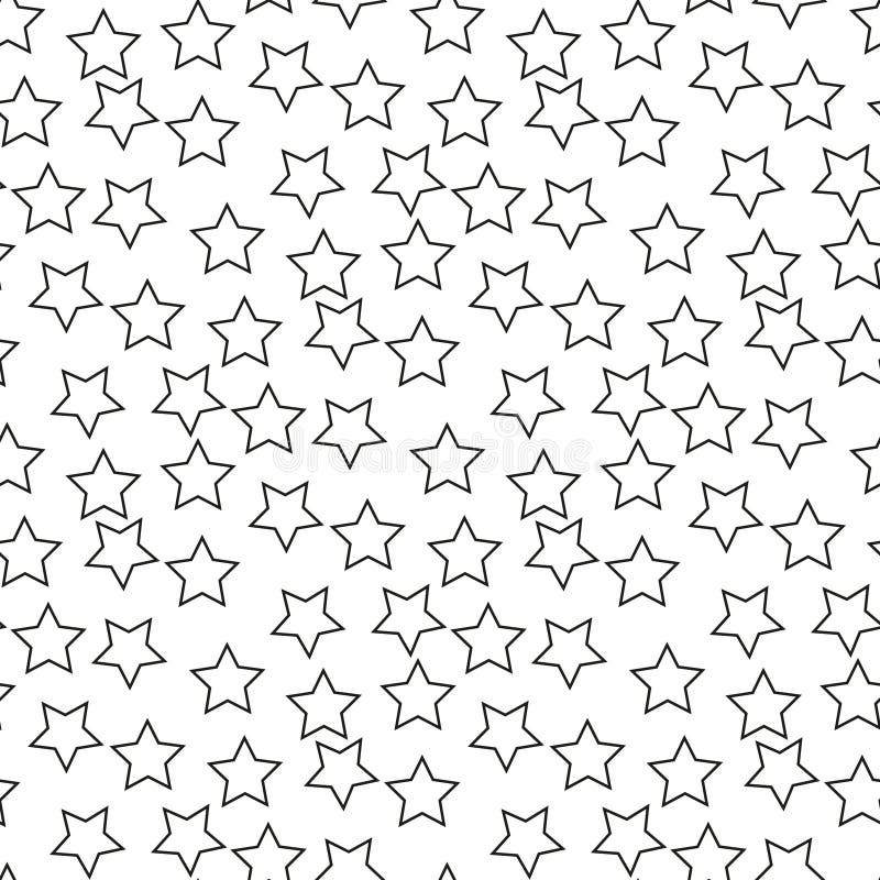 Seamless Texture of a Stars. Vector Flat Illustration on a White ...