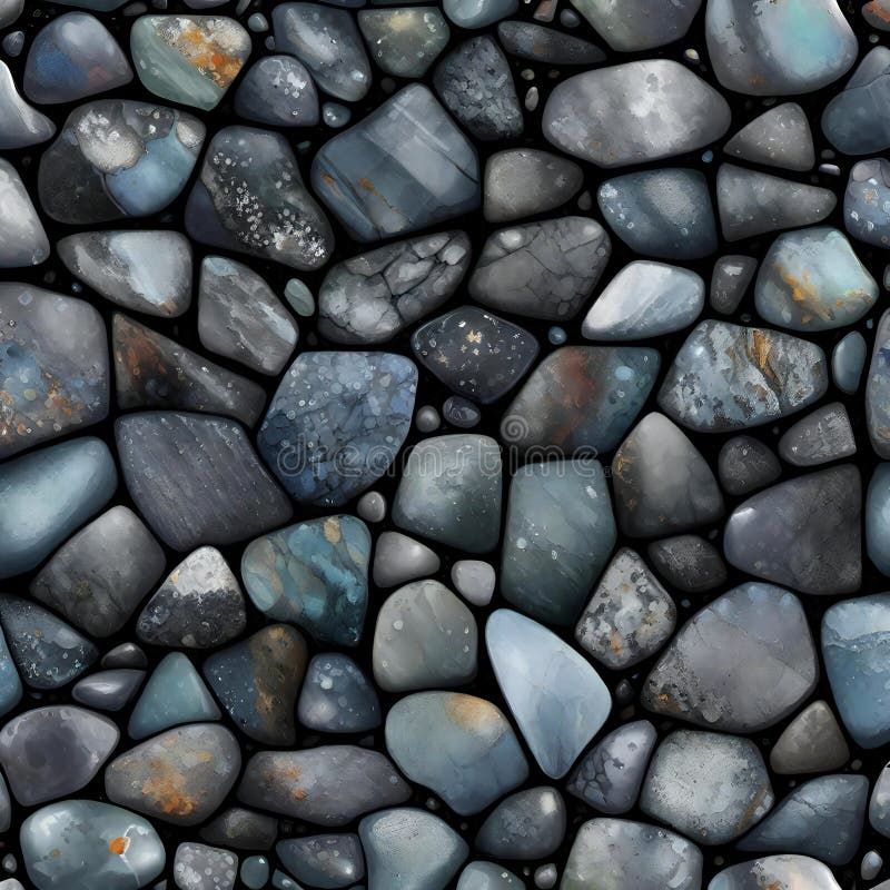 Seamless Tileable Background with Multicolored Stones Stock Image ...