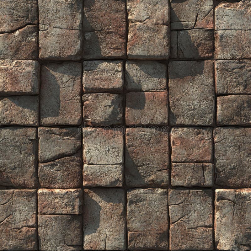 Seamless Texture of Stone Wall with Arrows. 3d Rendering Stock ...