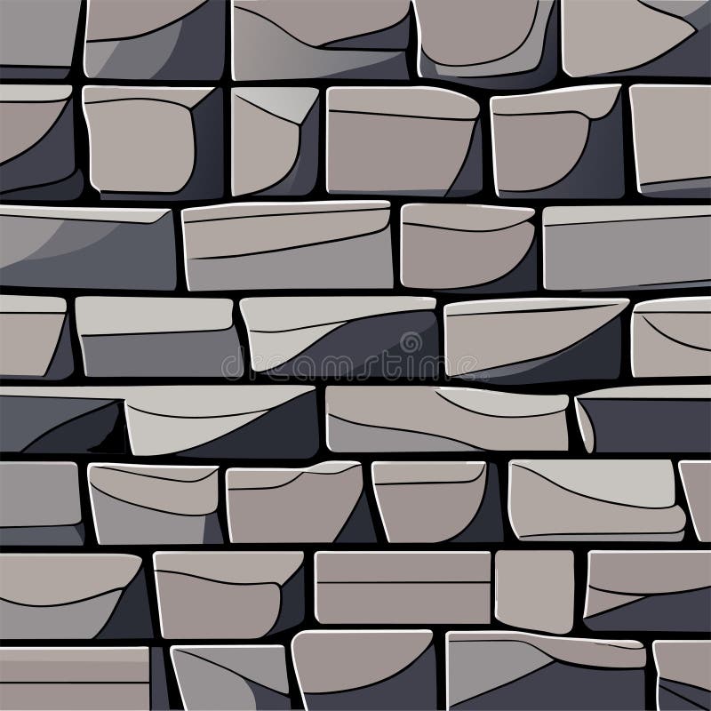 Seamless Texture of Stone Wall. Vector Illustration in a Flat Style ...