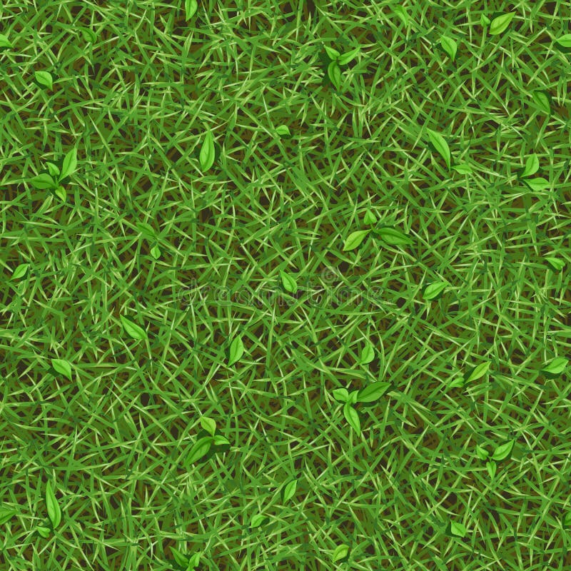 Seamless Texture of Summer Green Grass with Small Leaves Stock Vector ...