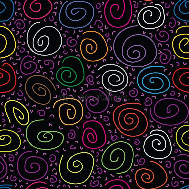 Seamless Texture with Swirls Stock Vector - Illustration of geometric ...