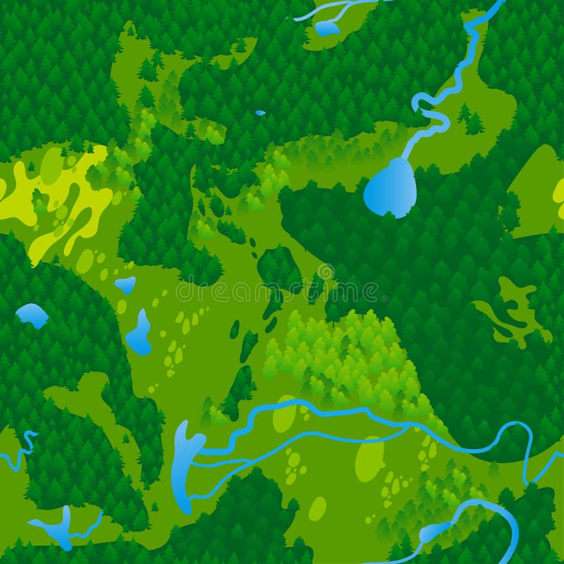 Seamless Texture Terrain Map Stock Vector - Illustration of nonurban ...