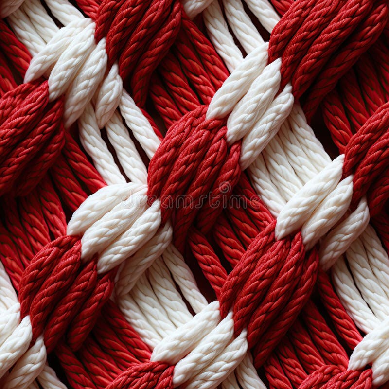 Seamless Texture of Textile Fabric with Pattern Knitted with Red and ...