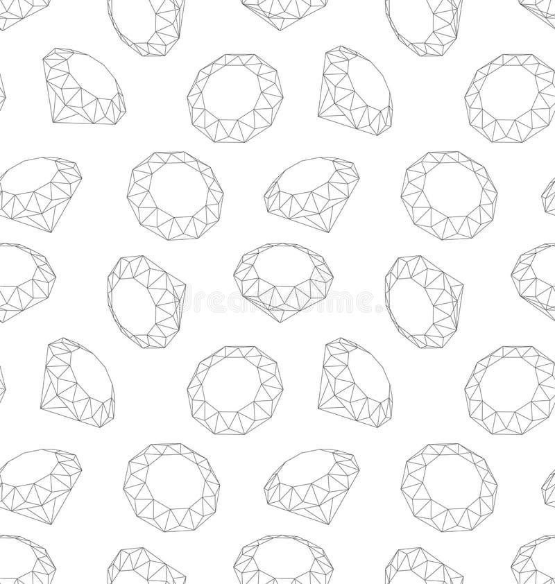 Seamless Texture of Three-dimensional Diamonds Stock Vector ...