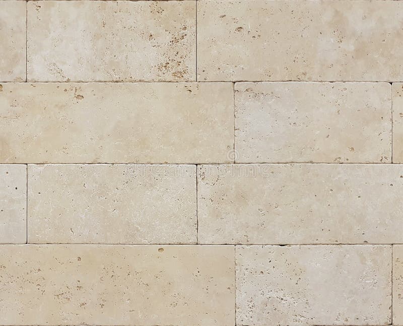 Seamless Texture of Travertine Stone Wall Blocks Stock Image - Image of ...