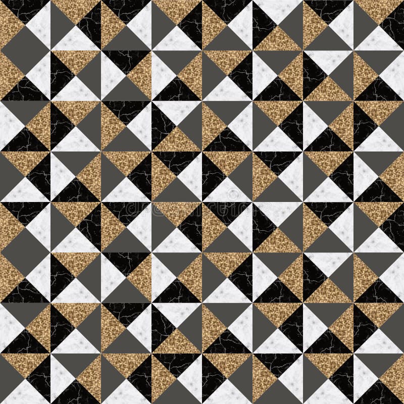 Seamless Mosaic Triangles Pattern Stock Vector - Illustration of ...