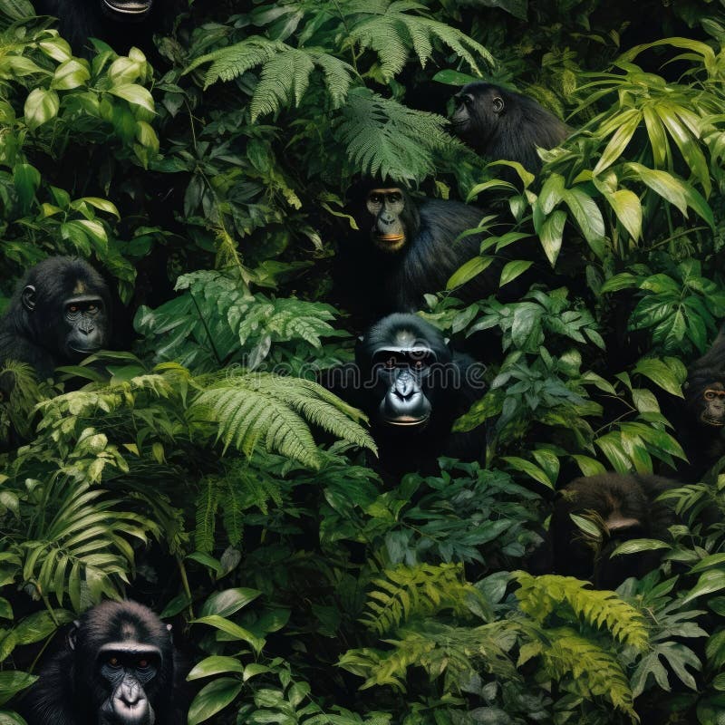 Seamless Texture. Tropical Jungle Stock Illustration - Illustration of ...