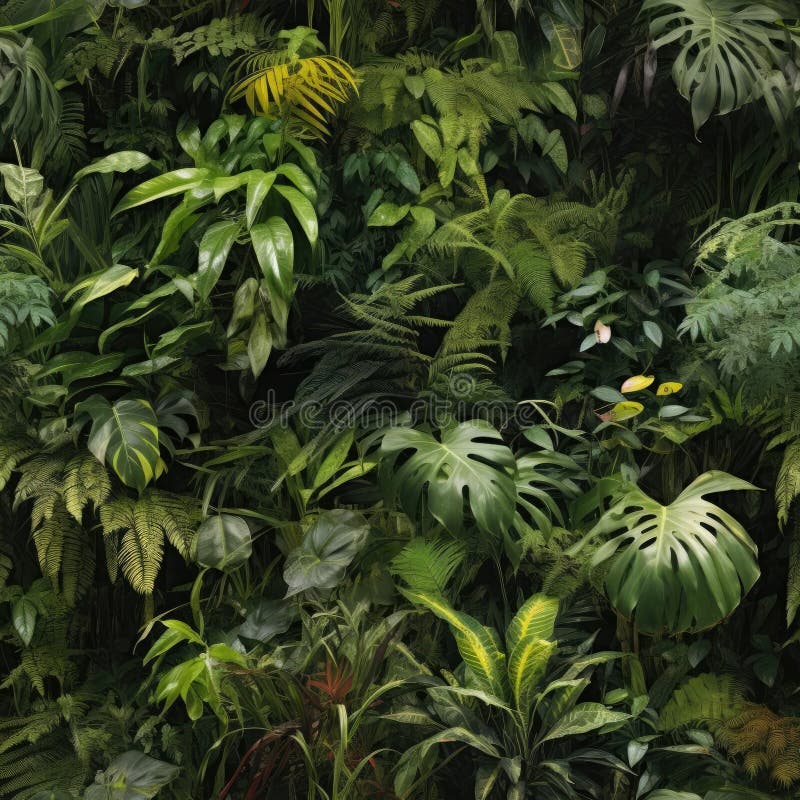 Seamless Texture. Tropical Jungle Stock Illustration - Illustration of ...