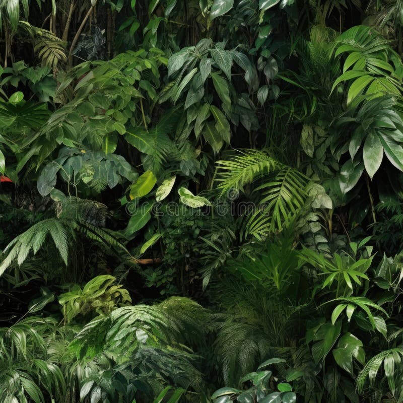 Seamless Texture. Tropical Jungle Stock Illustration - Illustration of ...