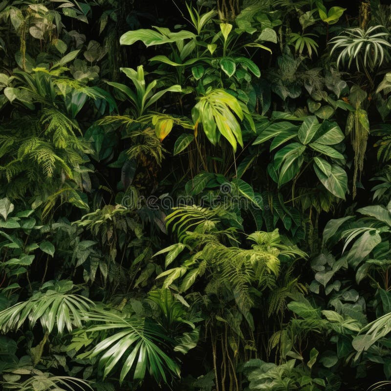 Seamless Texture. Tropical Jungle Stock Image - Image of green, leaf ...
