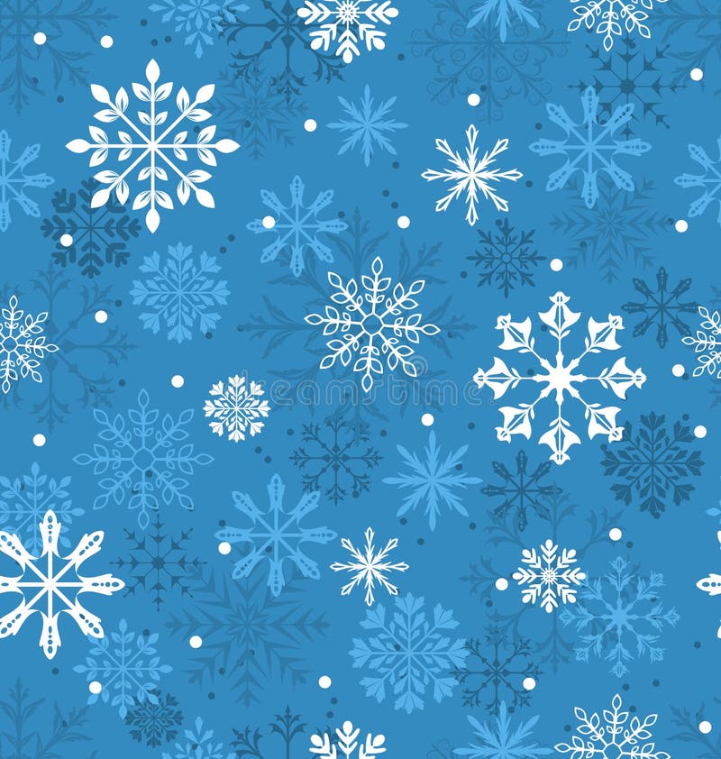 Seamless Texture with Variation Snowflakes Stock Vector - Illustration ...