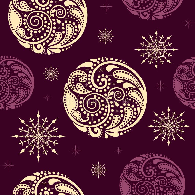 Seamless Purple Christmas Pattern Stock Vector - Illustration of humor ...