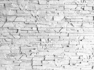 Seamless Texture of White Decorative Stacked Stone, Natural Stone ...